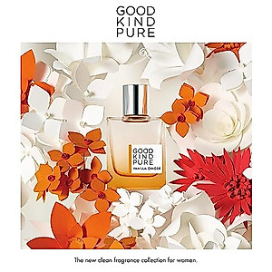 Good Kind Pure Vanilla Ginger Eau de Toilette Spray - Energizing, Gourmand Fragrance - A blend of Casablanca Lily & Warm Vanilla - Clean, Vegan, & Long-Lasting Formula - 1.0 Fl Oz
