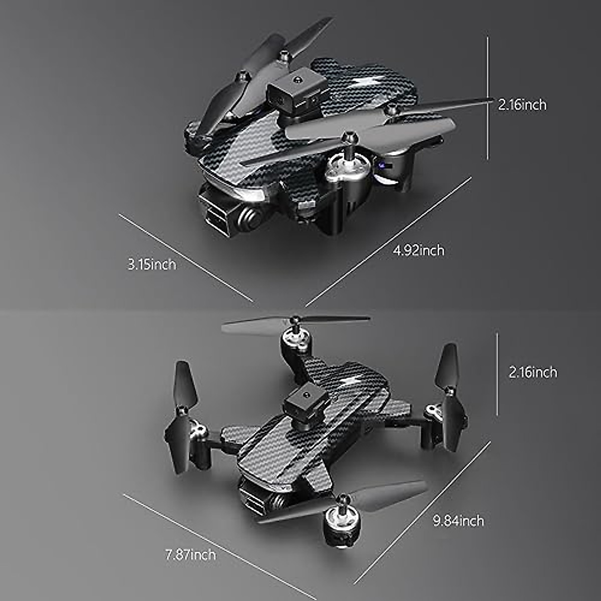 1080P HD WiFi FPV Drone, Dual HD Camera, Gesture Control, Route Flying, Live Video, Circle Fly, Multifunction Smart Drone for Beginners&Professionals