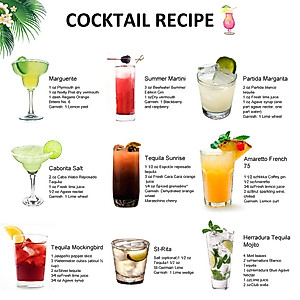 Cocktail Shaker, Martini Shaker, Drink Shaker, Cocktail Shaker Set 6 Piece, Boston Shaker, Bar Set, Cocktail Strainer, Bar Tools, Bartender Kit, Stainless Steel Double Measuring Jigger, Mixing Spoon