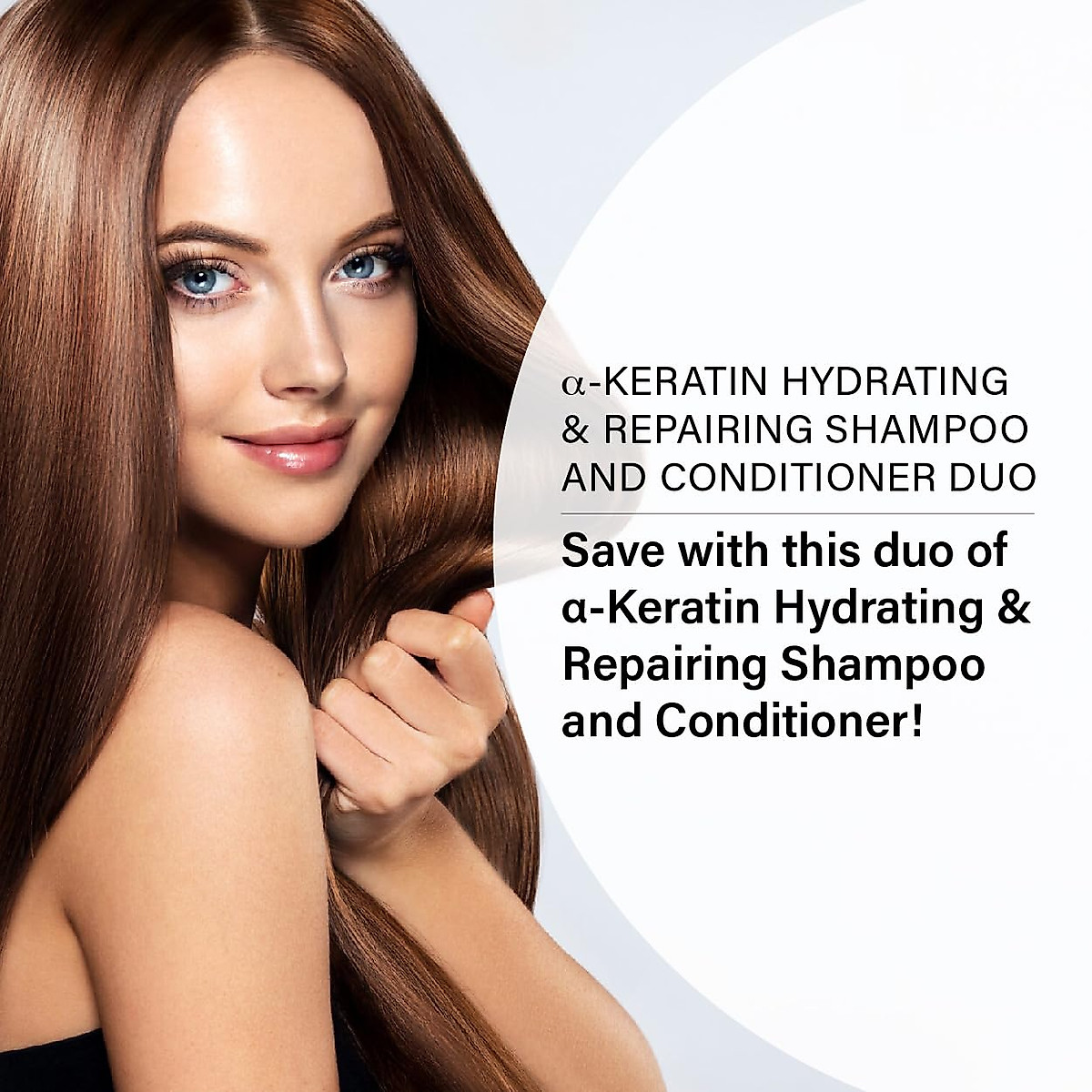 Peter Coppola a-Keratin Hydrating & Repairing Shampoo and Conditioner Duo - Strengthen and Repair Damaged Hair - Nourishes Hair for Soft Shiny Hair 10 oz