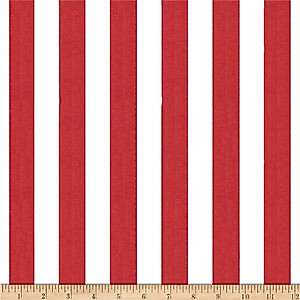 Richland Textiles 1 in. Stripe Red/White Fabric By The Yard