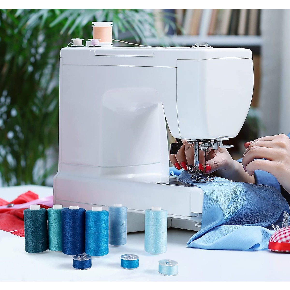 ilauke 700Yards Sewing Thread, 72Pcs Prewound Bobbins and Thread Spools per Polyester Sewing Thread Spools, 36Colors Machine Thread for Sewing Brother Singer Janome Machine with Sewing Supplies