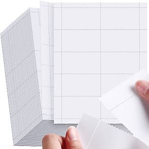 Outus 3000 Pcs Blank Printable Business Cards 180 GSM White Mini Note Index Perforated Card Stock Compatible with Laser and Inkjet Printer Double Sided Printing Matte White Paper 10 Cards, 2" x 3.5"
