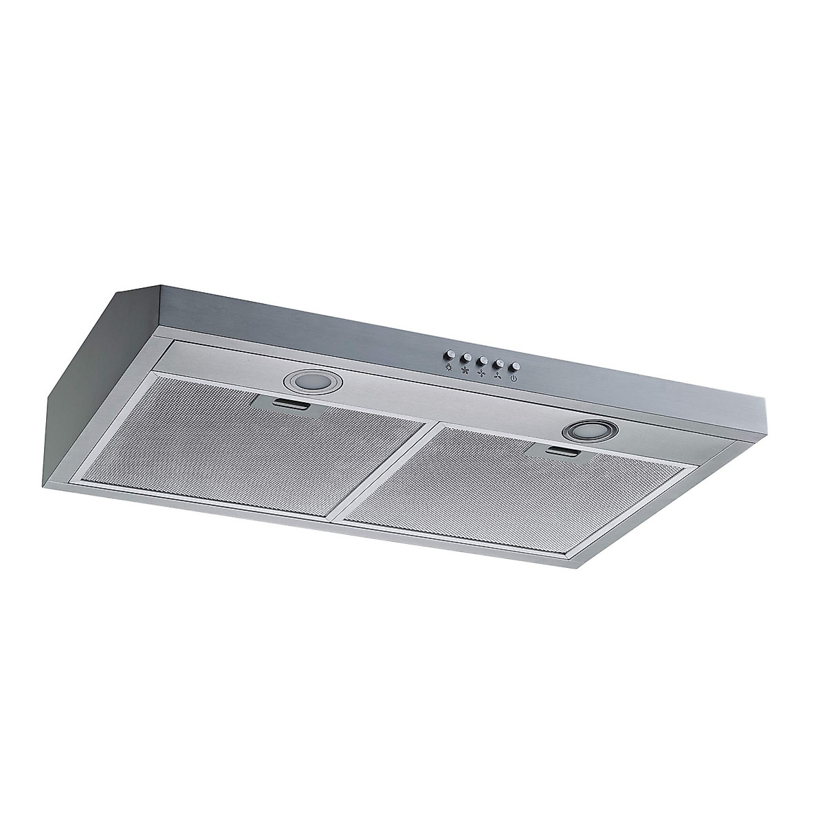 Winflo 30 In. Convertible Stainless Steel Under Cabinet Range Hood with Mesh filters and Charcoal Filters and Push Button Control