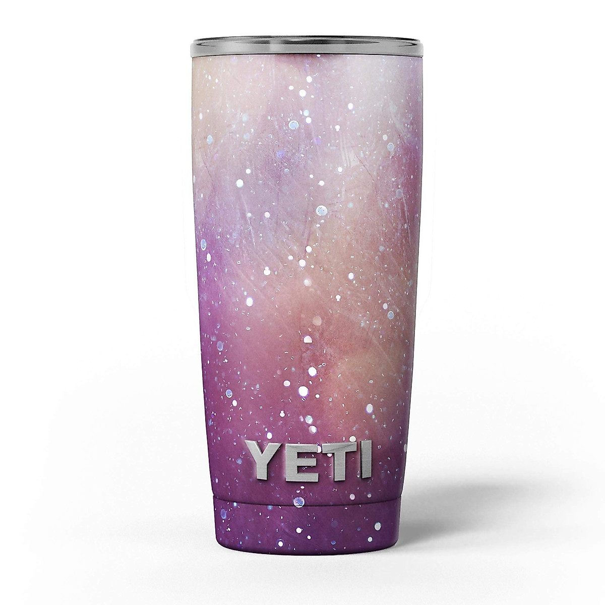 Design Skinz The Grungy Purple and Orange Scratched Surface - Skin Decal Vinyl Wrap Kit Compatible with The Yeti Rambler Cooler Tumbler Cups