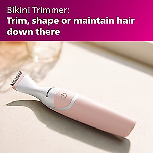 Philips Beauty Women's Bikini Trimmer and Precision Trimmer Special Edition Bundle, BRT387/90,Pink and White