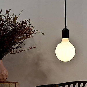 Liii&ARTMAN LED Light Bulb G25/G80 6W, E26 Matt White Porcelain Dim-to-Warm 2000-2800K CRI 95 Excellent Color Accuracy 500LM (4-Pack)