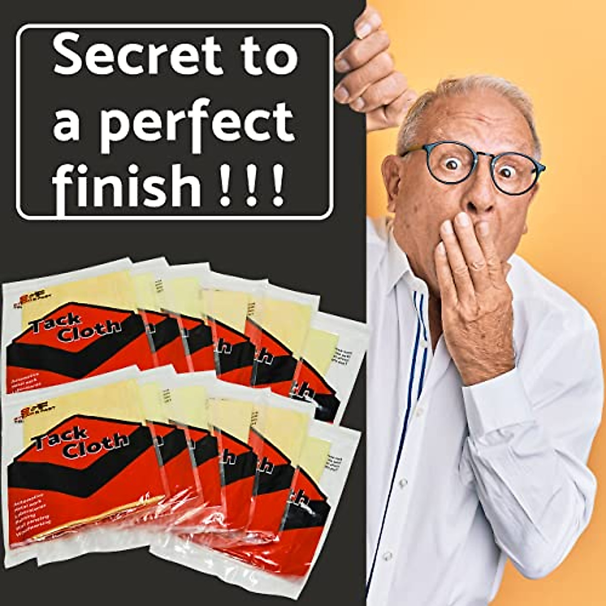 S&F STEAD & FAST 15-Pack Painters Tack Cloth for Painting, Professional Sticky Tack Cloth for Woodworking, Automotive, Metal, Sanding, Dusting, Staining, Premium Tac Cloths/Tack Rag Set, 18"x36"