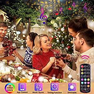 KULUNER LED Strip Lights 32.8ft 300 Bright LEDs Smart LED Light Strips Music Sync Color Changing LED Strip Lights with Remote Bluetooth LED Lights for Bedroom Kitchen RGB 5050 LED Strips for Room Home