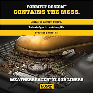 Husky Liners Weatherbeater Floor Mats | Fits 2020 - 2024 Ford Explorer | Front & 2nd Row, 4-pc Black - 99321