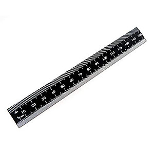 Benchmark Tools 466514 Rigid English/Metric 150 mm / 6 Inch Machinist Rule MM.5 MM, 1/32 and 1/64 Markings Stainless Steel Zero-Glare Black Chrome Finish Conforms to EEC-1 Accuracy Standards (1)