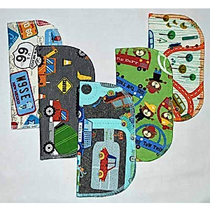 2 Ply Printed Flannel 8x8 Inches Set of 5 Zoom Zoom