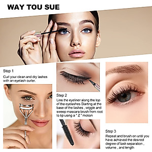 4D Silk Fiber Lash Mascara Liquid Eyeliner Set Waterproof Black Long Lasting Lengthening Thickening Eyelashes Smudge- proof 4D Mascara