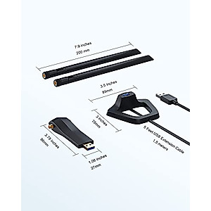 BrosTrend Linux WiFi Adapter for Ubuntu, Mint, Kali, Debian, Lubuntu, Xubuntu, Mate, Zorin, PureOS, Raspberry Pi 2+, Windows 11, 1200Mbps, 5GHz/2.4GHz, Long Range 2X5dBi Antennas, USB3.0