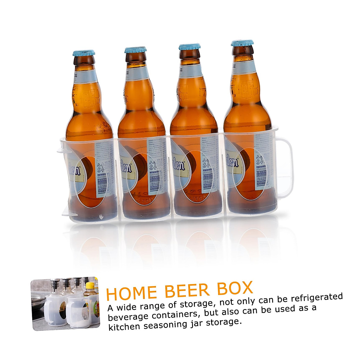 Hemoton 2pcs Refrigerator Organizer Bins Drink Holder Storage Bin Portable Pop Soda Can Dispenser Beverage Holder for Fridge Storage Sliding Freezer Kitchen Countertops Cabinets