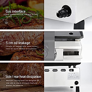 Burner Gas Griddle, 16.3 Inch Outdoor Propane Griddle, Portable Flat Top Grill, Flat Grills Outdoor Cooking, Plancha Para Cocinar, Outdoor BBQ, Camping Tailgating or Picnicking