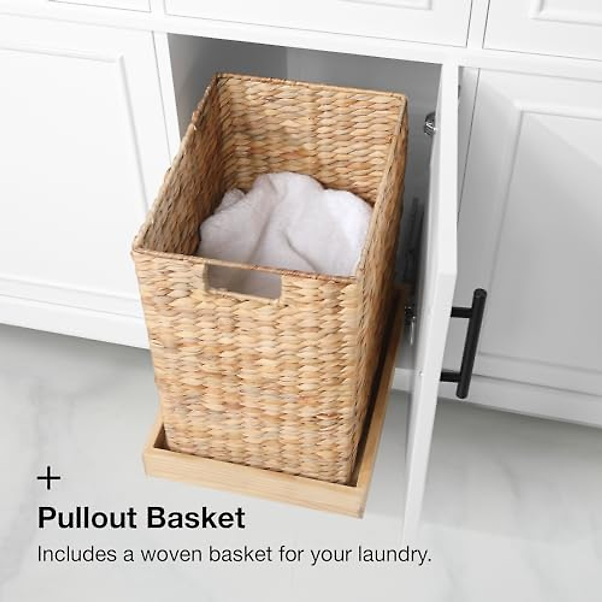 Ove Decors Emery 72 in. Double Sink Bathroom Vanity, in Pure White