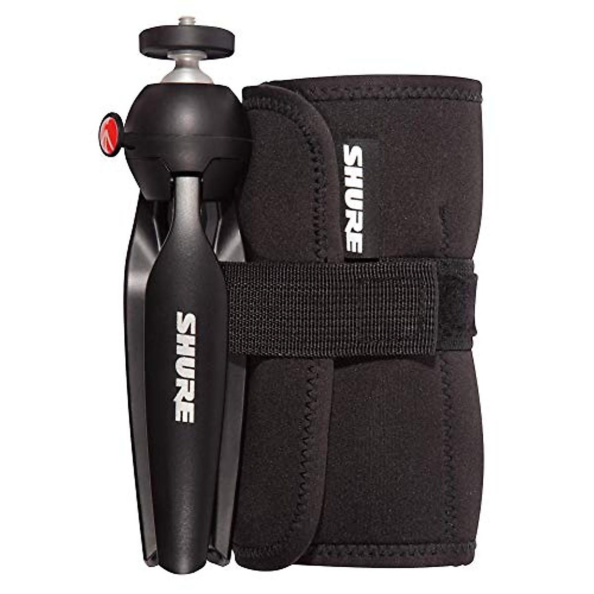 Shure Portable Videography Kit - Professional Recording Rig with MV88+ iPhone Mic, Manfrotto PIXI Tripod, Phone Clamp, Mount, AMV88-Fur Windjammer and SE215 PRO Sound Isolating Earbuds (MV88+SE215-CL)