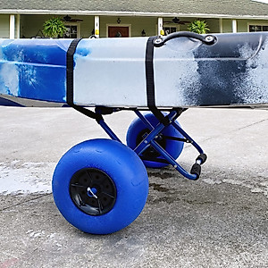 Newcod Kayak Cart, Kayak Dolly with 12-Inch Large Beach Balloon Wheels Tires for Sand