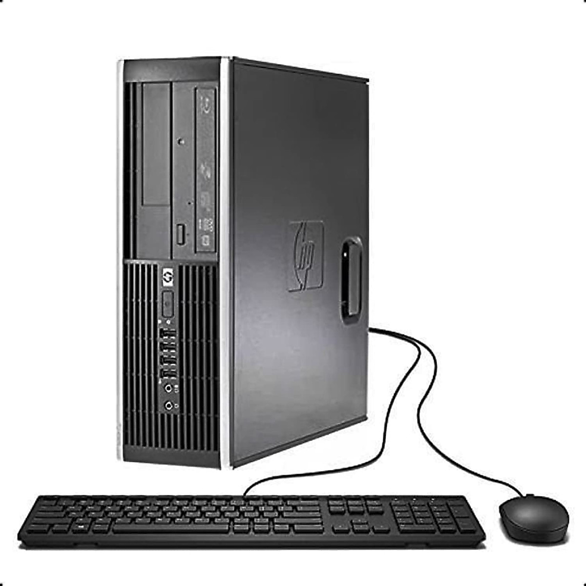 HP Elite Desktop PC Package, Intel Core 2 Duo Processor, 8GB RAM, 250GB Hard Drive, DVD, Keyboard & Mouse, Wi-Fi, Windows 10, 17" LCD Monitor (Renewed)