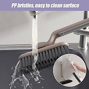 Multi-Function Rotating Crevice Cleaning Brush for Bathroom, Hard Bristle Crevice Gap Cleaning Brushes for Household Use, Kitchen Rotating Crevice Cleaning Tool