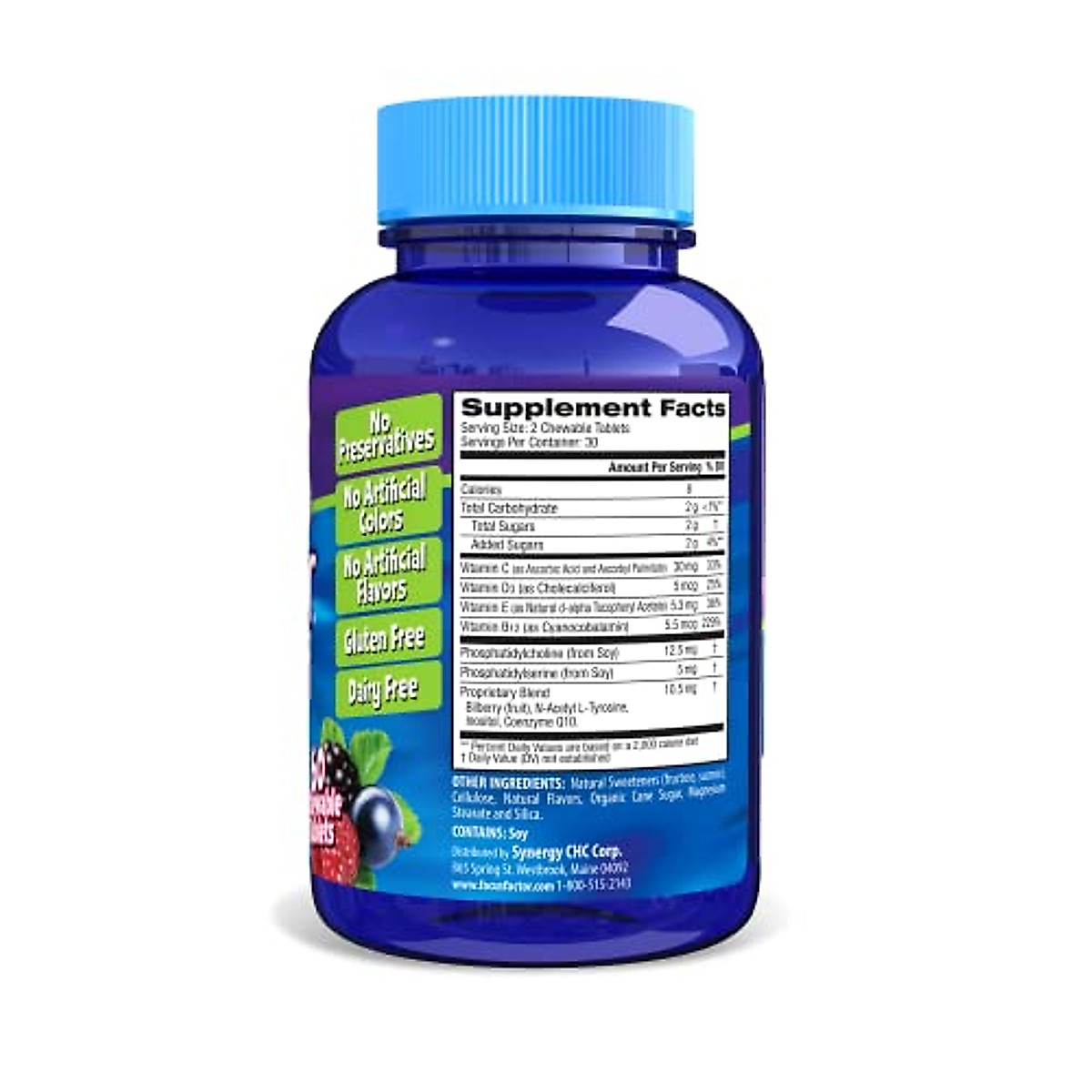 Focus Factor Kids Complete Daily Chewable Vitamins: Multivitamin & Neuro Nutrient (Brain Function) w/Vitamin B12, C, D3-60 Count