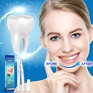 LOVOOD Teeth Whitening Pen(2 Pcs), 20+ Uses, Effective, Painless, No Sensitivity, Travel Friendly, Easy to Use, Beautiful White Smile, Effective Tooth Whitener, Natural Mint Flavor