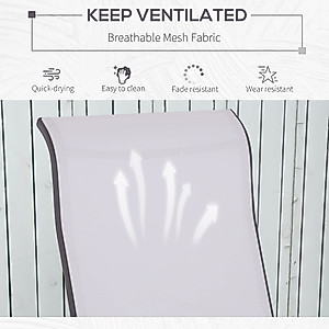 Outsunny Outdoor Glider Chair, Gliders for Outside Patio with Smooth Rocking Mechanism and Lightweight Construction for Backyard, Beige