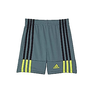 adidas Boys' Clashing 3-Stripes Shorts, Blue Oxide, 7