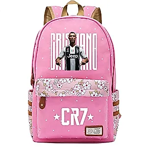 KBIKO-zxl Kids Kids Cristiano Ronaldo School Backpack-Casual Travel Backpack Lightweight School Bag for Students