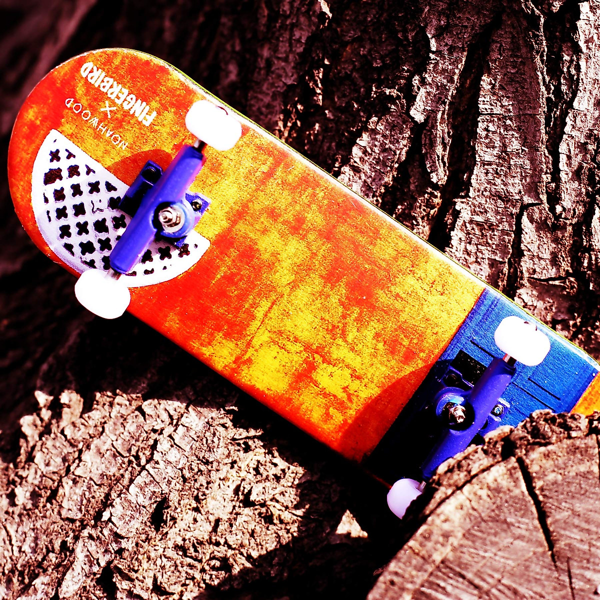 NOAHWOOD Fingerboard Complete Toys (Kickflip Deck,33mmTrucks,NWiii Handmade Wheels a Set) (Yellow House, 100x34mm)