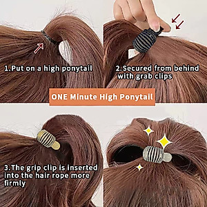 FRDTLUTHW Rhinestone Small Hair Claw Clips for High Ponytail, Shining Shark Hair Clips for Women Thick Long Hair (3 Colors, Pack of 3)