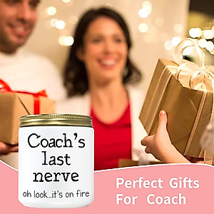 Coach Candle Funny Coach Gifts for Women Men for Mothers Day from Student - 7oz Coach’s Last Nerve Lavender Scented Soy Candle - Unique Birthday Christmas Gifts for Coach Female Male