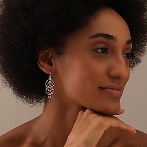 Infinity Knot Drop Dangle Earrings - 925 Sterling Silver for Women and Teens