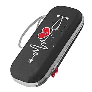 Zaracle Carry Case Storage Bag Protect Pouch Sleeve Box Case for 3M Littmann Classic III Stethoscope.Fits Prestige Taylor Percussion Hammer and Nurse LED Medical Penlight
