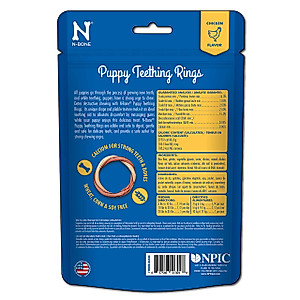 N-Bone Puppy Teething Ring, Chicken Flavor, 6 Count bag