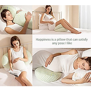 Oternal Pregnancy Pillow for Pregnant Women,Soft Pregnancy Body Pillow,Support for Back, Hips, Legs,Maternity Pillow with Detachable and Adjustable Pillow Cover
