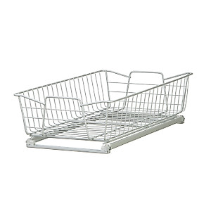 ClosetMaid 11 in. Pull Out Cabinet Organizer Heavy Duty, Slide Out Pantry Shelves Drawers for Kitchen, Bathroom, White, Inch One Tier