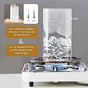 Unbreakable Glass Jars,1400ml/47oz Glass Kitchen Canisters Set of 2 with Airtight Bamboo Lid and Spoon,Glass Food Storage Containers for Coffee Beans, Flour, Sugar, Cookie,Pasta,Tea Leaf and More