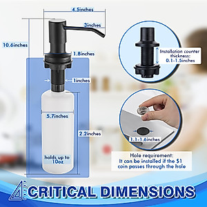 Black Kitchen Faucet, Kitchen Faucets with Pull Down Sprayer WEWE Commercial Stainless Steel Single Handle Single Hole Kitchen Sink Faucet with Black Soap Dispenser