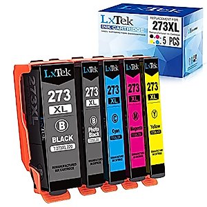 LxTek Remanufactured Ink Cartridge Replacement for Epson 273XL 273 XL to use with XP-820 XP-810 XP-620 XP-610 XP-600 XP-520 Printer (1 Black, 1 Cyan, 1 Magenta, 1 Yellow, 1 Photo Black, 5- Pack)