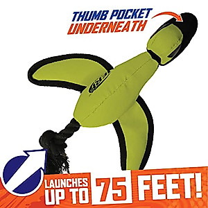 Nerf Dog Large Nylon Launching Duck with Interactive Design, Green