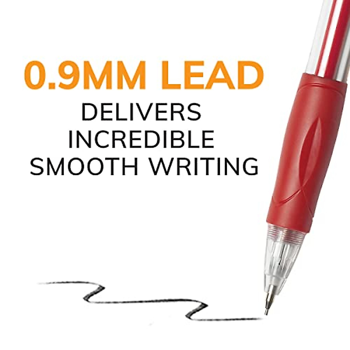 BIC Velocity Strong Lead Mechanical Pencils, With Colorful Barrel, Thick Point (0.9mm), 12-Count Pack Mechanical Pencils With Erasers