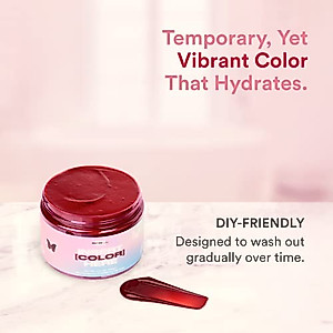 INH Semi Permanent Hair Color Ruby Red, Color Depositing Conditioner, Temporary Hair Dye, Tint Conditioning Hair Mask, Safe, Red Hair Dye - 6oz