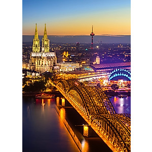 Ravensburger Cologne by Night 1000 Piece Jigsaw Puzzles for Adults & Kids Age 14 Years Up - City Puzzle [Amazon Exclusive]