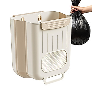 Wall Mounted Garbage Can - Foldable Wall Mount Trash Bin | Portable Garbage Bin Under Sink | Space-Saving Trash Container | Kitchen Garbage Can for Bathroom, Bedroom, Kitchen and Offices