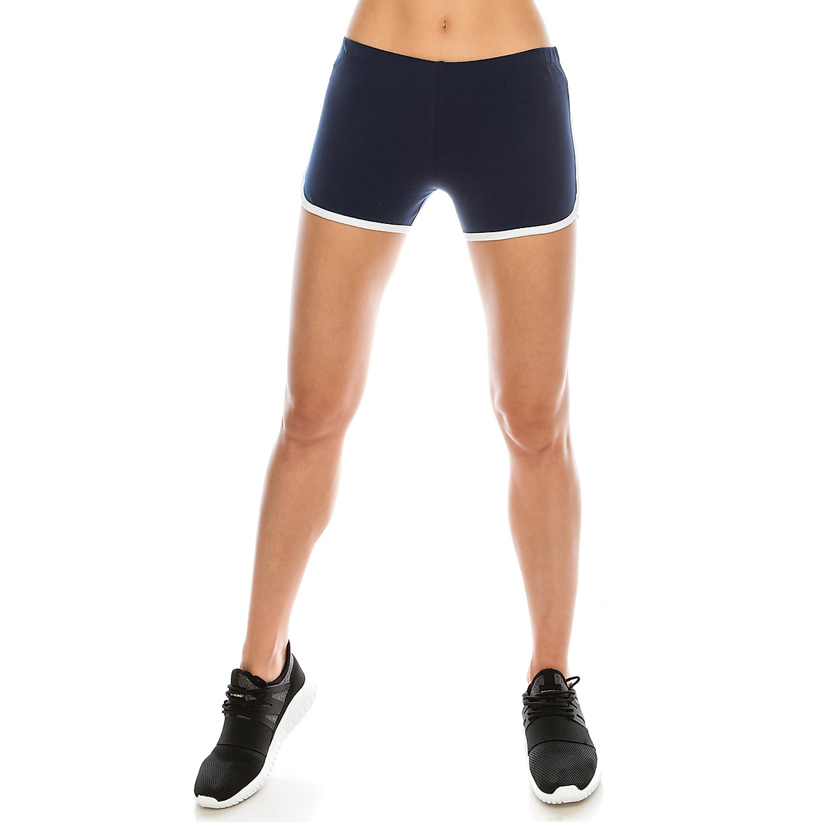 EttelLut - Sexy Booty Dolphin Shorts for Women - Cotton & Spandex Fabric - Navy Medium