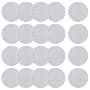 20 Pieces Rubber Bottoms for Sublimation Tumblers, Anti-Slip Silicone Bottoms with Adhesive for Skinny Tumblers, Protective Non-Slip Silicone Bottoms for Mason Jars Thermal Bottle(56 mm, Grey)
