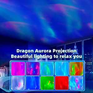 YOYEE Dragon Egg Lamp, Nebula Night Light, Nice Christmas Gifts, Music Speaker and White Noise Machine. Mood Ambiance Lighting for Gaming Desk Decor. Aesthetic Dragon Decor