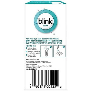 blink Tears Lubricating Eye Drops Mild-Moderate Dry Eye 25 Each,0.01 Fl Oz (Pack of 25)